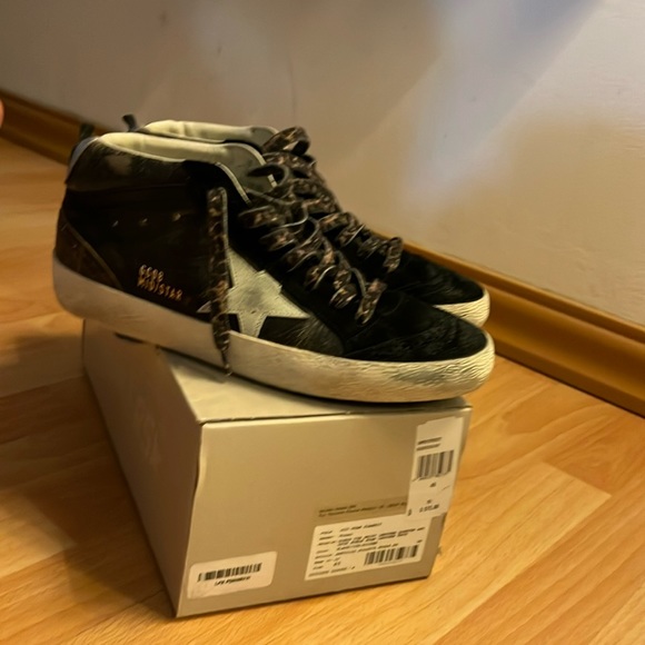 Golden Goose | Shoes | Golden Goose Mid Distress Black Sz4 | Poshmark